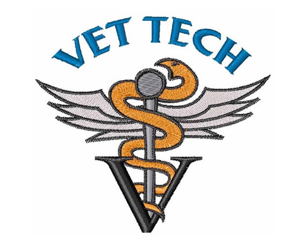 Caduceus Vet Tech - Machine Embroidery Design - Etsy