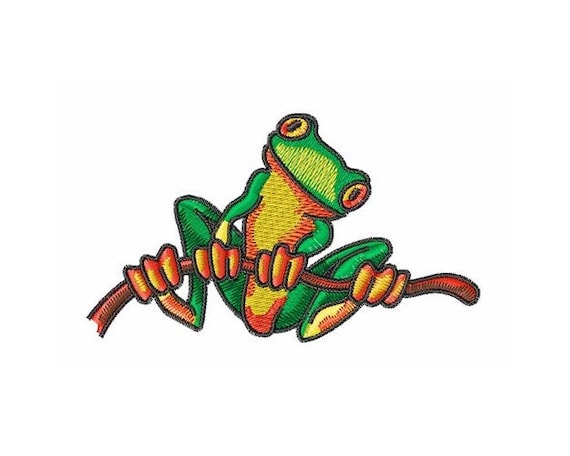 Tree Frog Machine Embroidery Design - Etsy