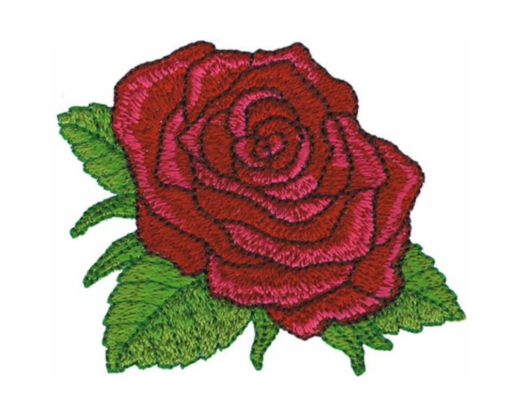 Red Rose Machine Embroidery Design - Etsy