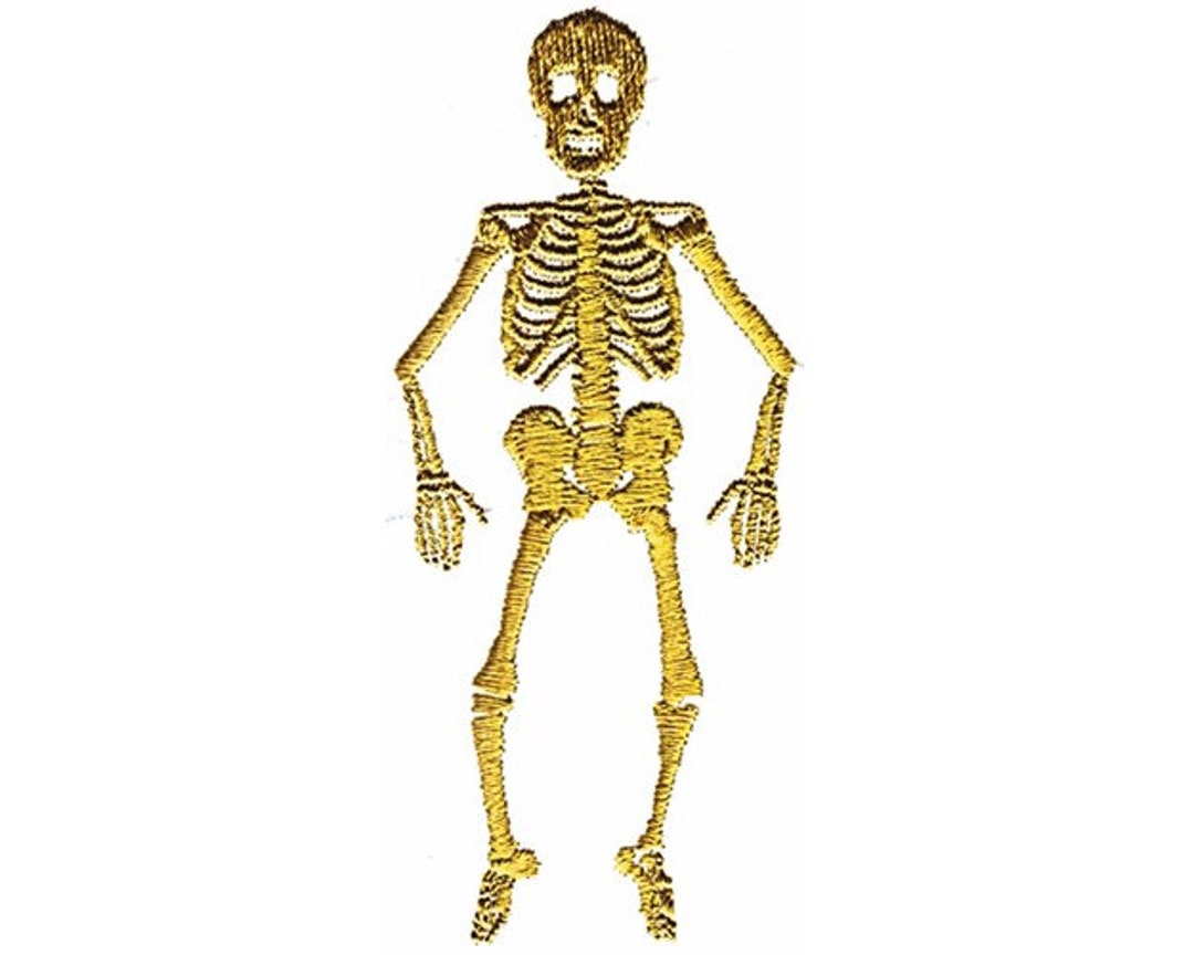 Skeleton Machine Embroidery Design - Etsy
