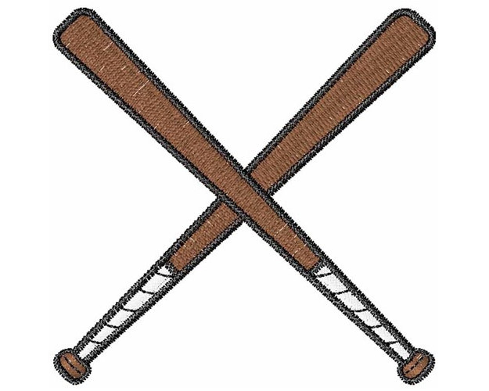 Crossed Baseball Bats - Machine Embroidery Design - Etsy