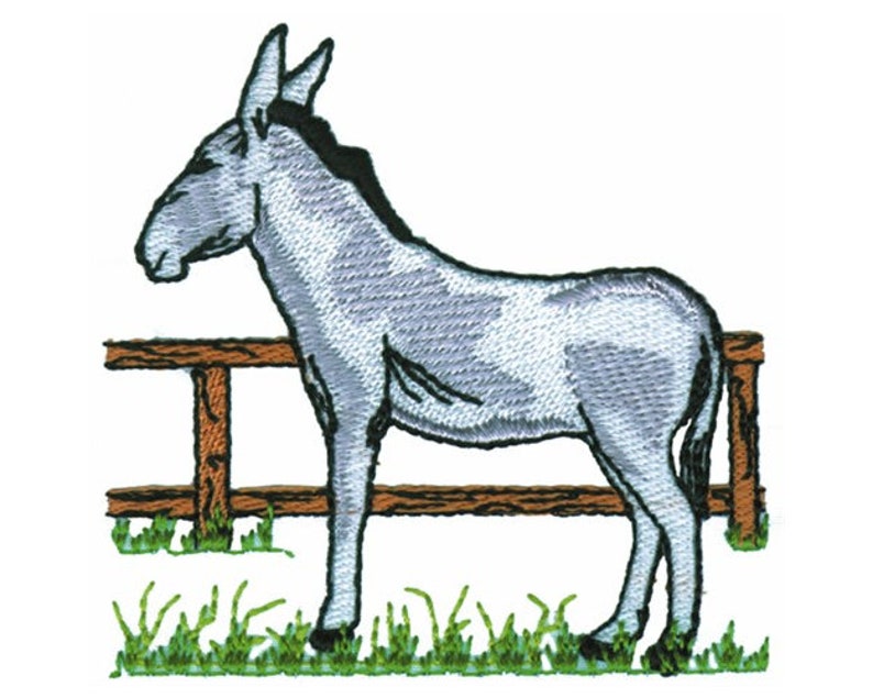 Donkey Machine Embroidery Design - Etsy