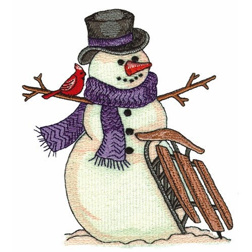 Snowman Machine Embroidery Design Winter Embroidery 4 - Etsy