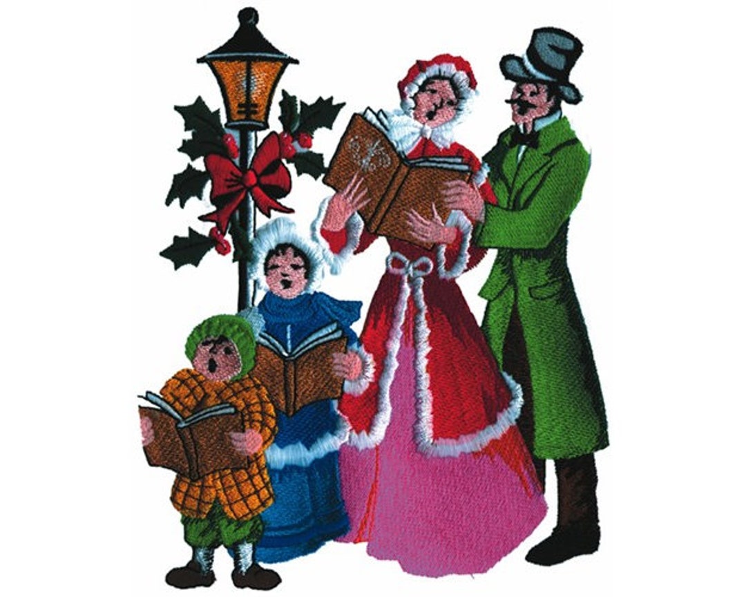 Large Carolers - Machine Embroidery Design - Etsy