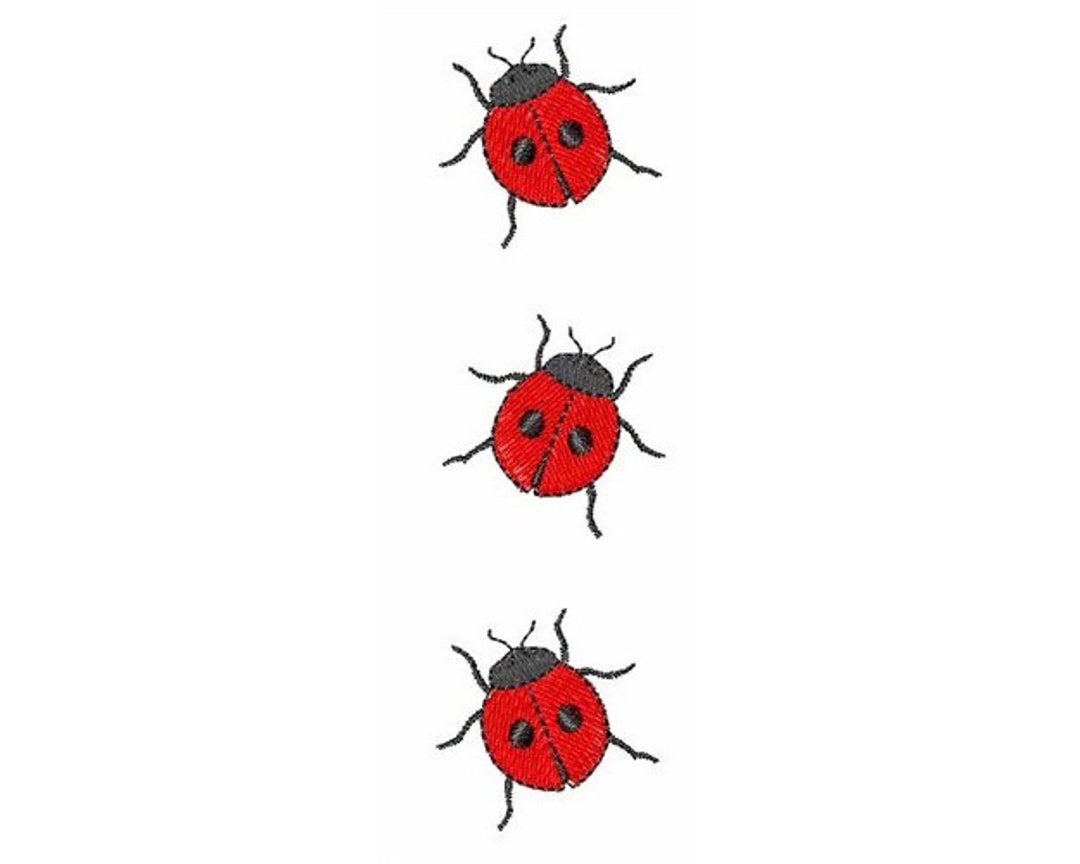 Ladybug Border - Machine Embroidery Design - Etsy