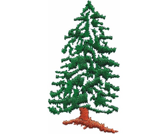 Evergreen Tree Machine Embroidery Design - Etsy