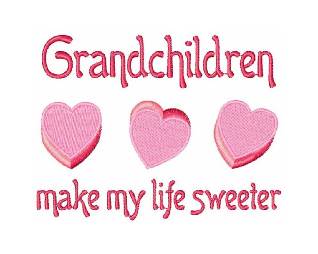Grandchildren - Machine Embroidery Design - Etsy
