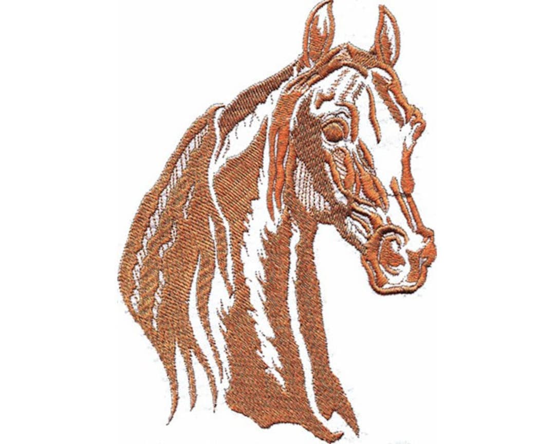 Horse Head Machine Embroidery Design - Etsy