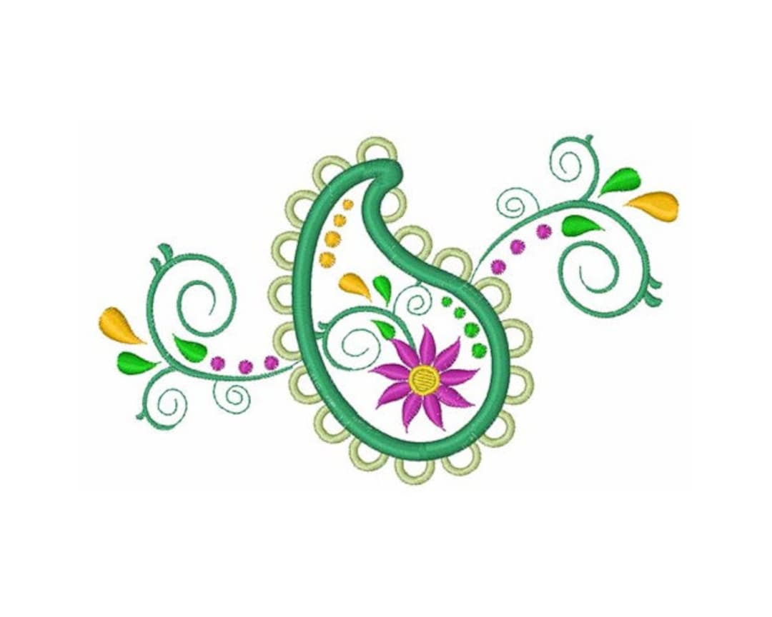 Paisley - Machine Embroidery Design - Etsy