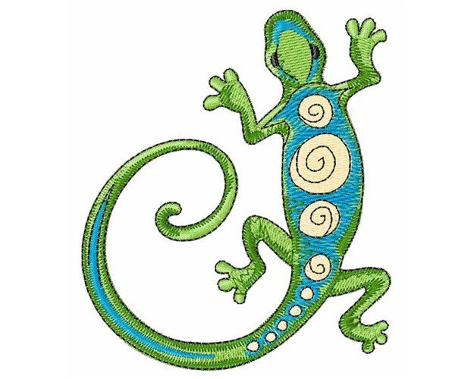 Gecko Lizard Machine Embroidery Design - Etsy