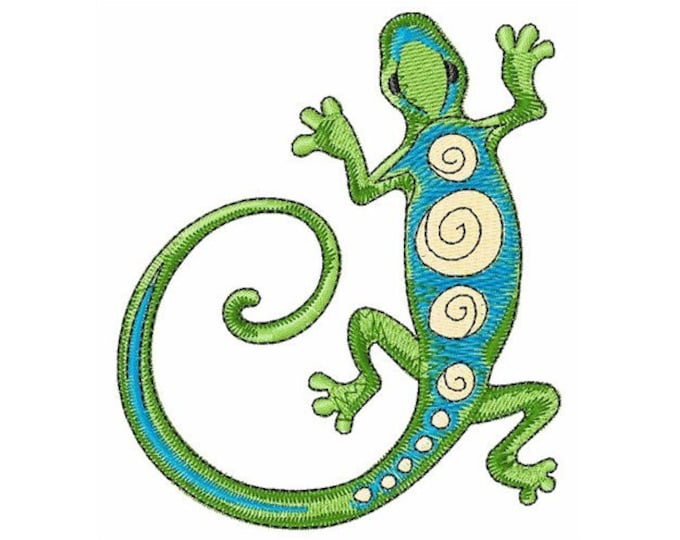 Gecko Lizard Machine Embroidery Design 3 Sizes - Etsy Canada