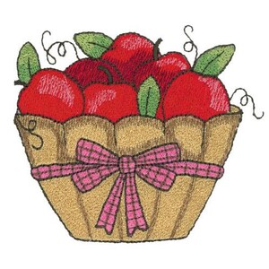 Apple Basket Machine Embroidery Design - Etsy