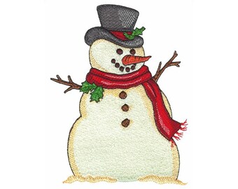 Snowman Machine Embroidery Design - Etsy