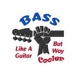 Bass Guitar - Machine Embroidery Design - Etsy