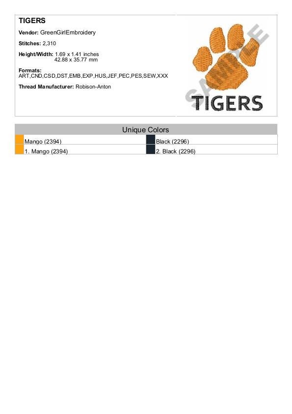 Tigers Machine Embroidery Design - Etsy
