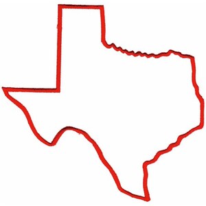 Texas Outline - Machine Embroidery Design - Etsy