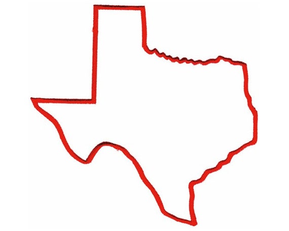 Texas Outline Machine Embroidery Design - Etsy