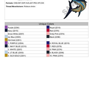 Marlin - Machine Embroidery Design - Etsy