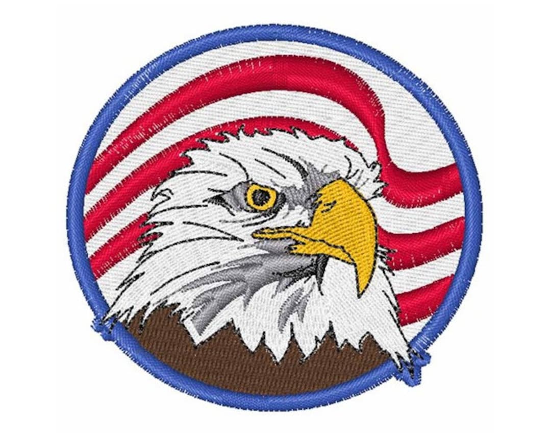 American Flag Eagle - Machine Embroidery Design - Etsy