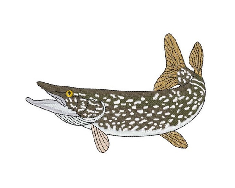 Northern Pike - Machine Embroidery Design - Etsy