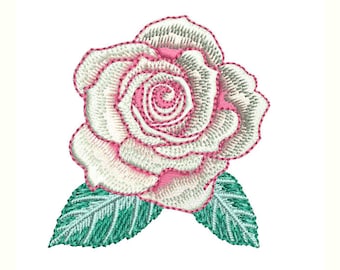 Rose Machine Embroidery Design 140 X 120 Mm 5.46 X - Etsy