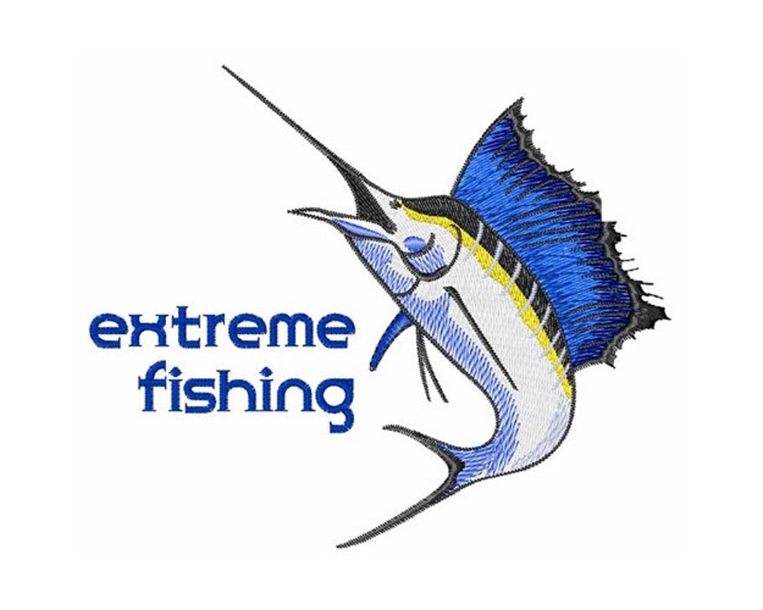 Extreme Fishing Machine Embroidery Design - Etsy