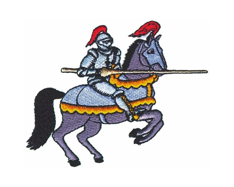 Knight on Horseback - Machine Embroidery Design - Etsy