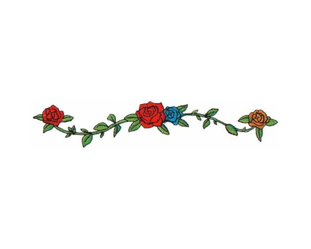 Rose Border - Machine Embroidery Design - Etsy
