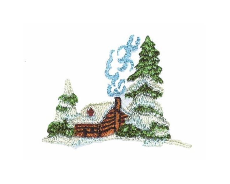 Log Cabin Machine Embroidery Design - Etsy