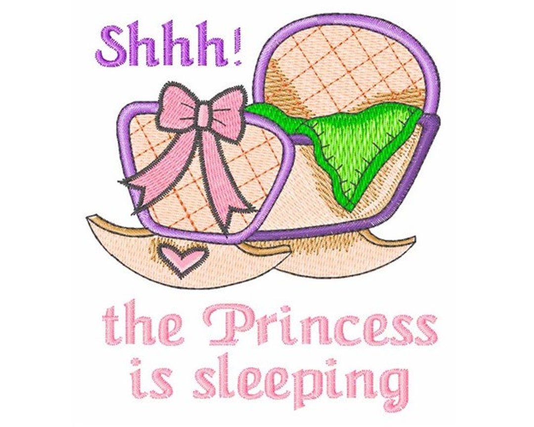 Princess is Sleeping Machine Embroidery Design - Etsy