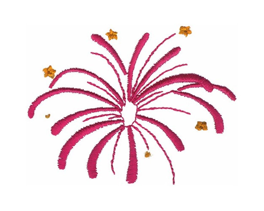 Fireworks Machine Embroidery Design - Etsy
