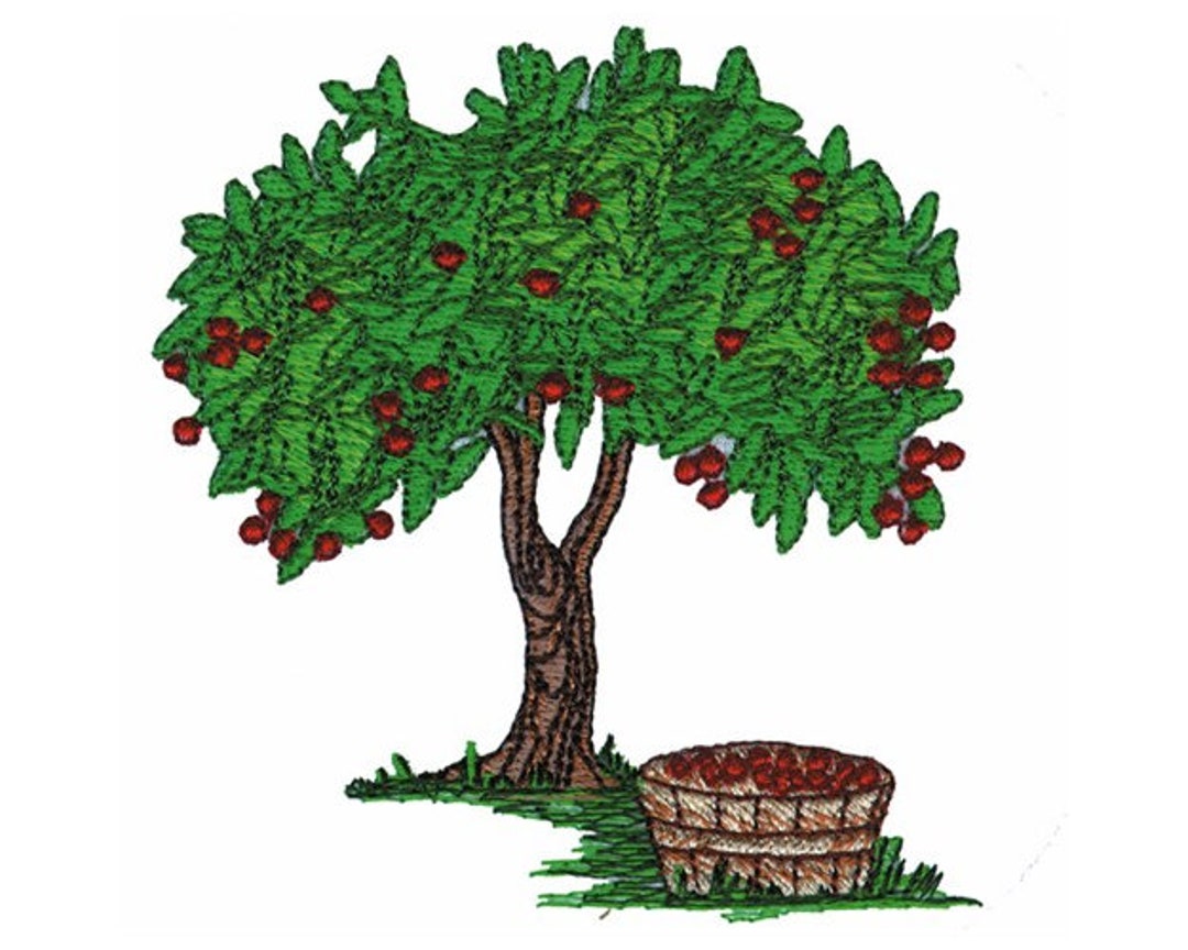 Apple Tree - Machine Embroidery Design - Etsy