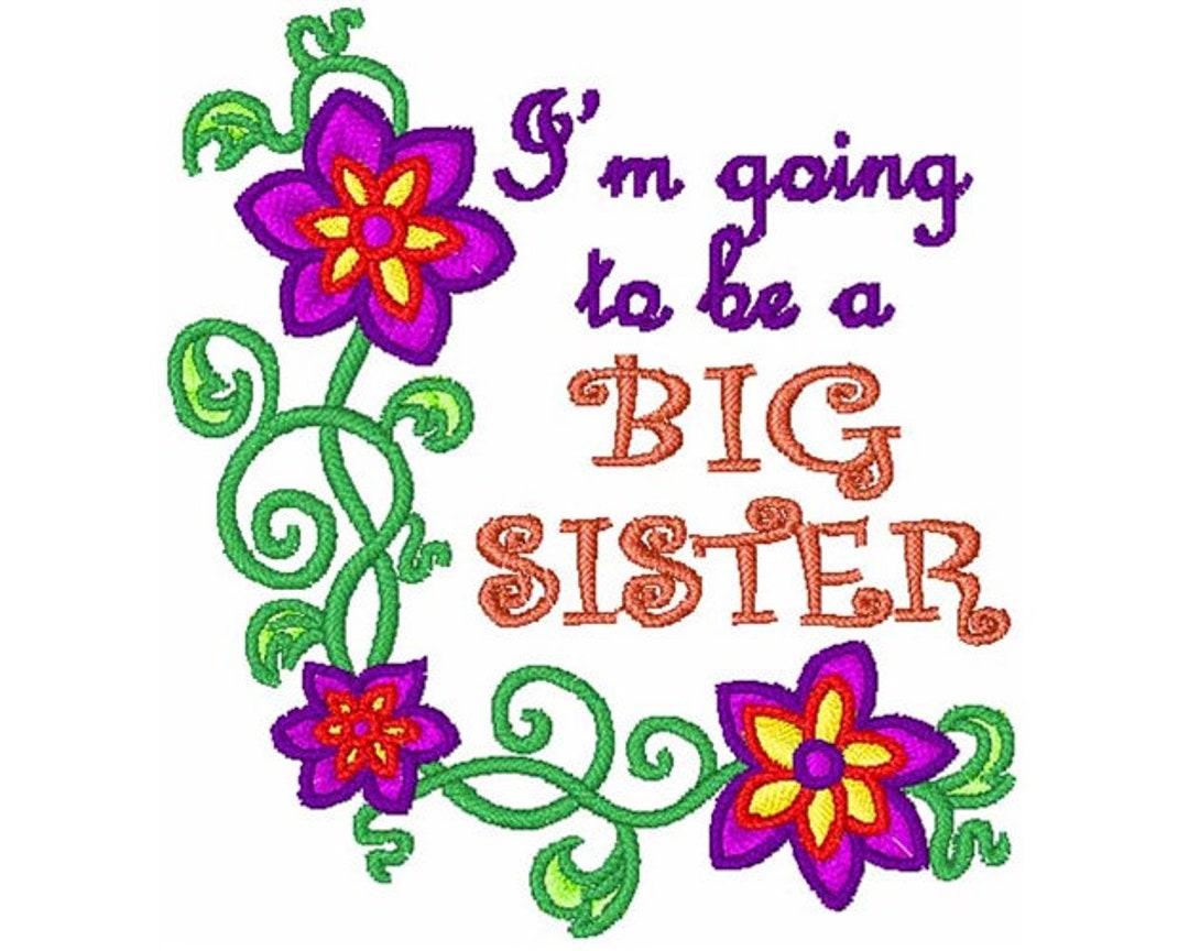 Big Sister - Machine Embroidery Design - Etsy