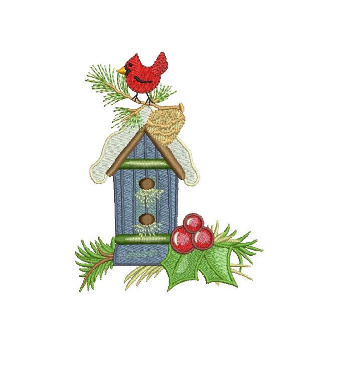 Winter Birdhouse - Machine Embroidery Design - Etsy
