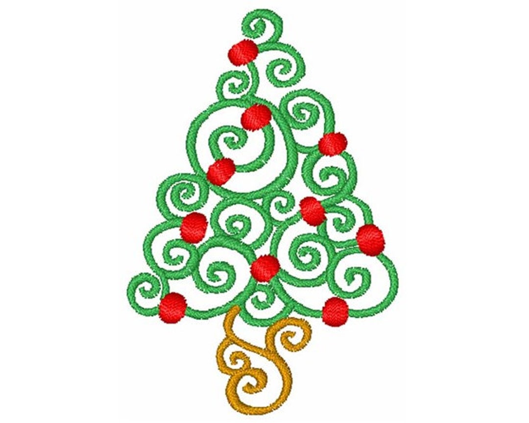 Christmas Tree Machine Embroidery Design - Etsy
