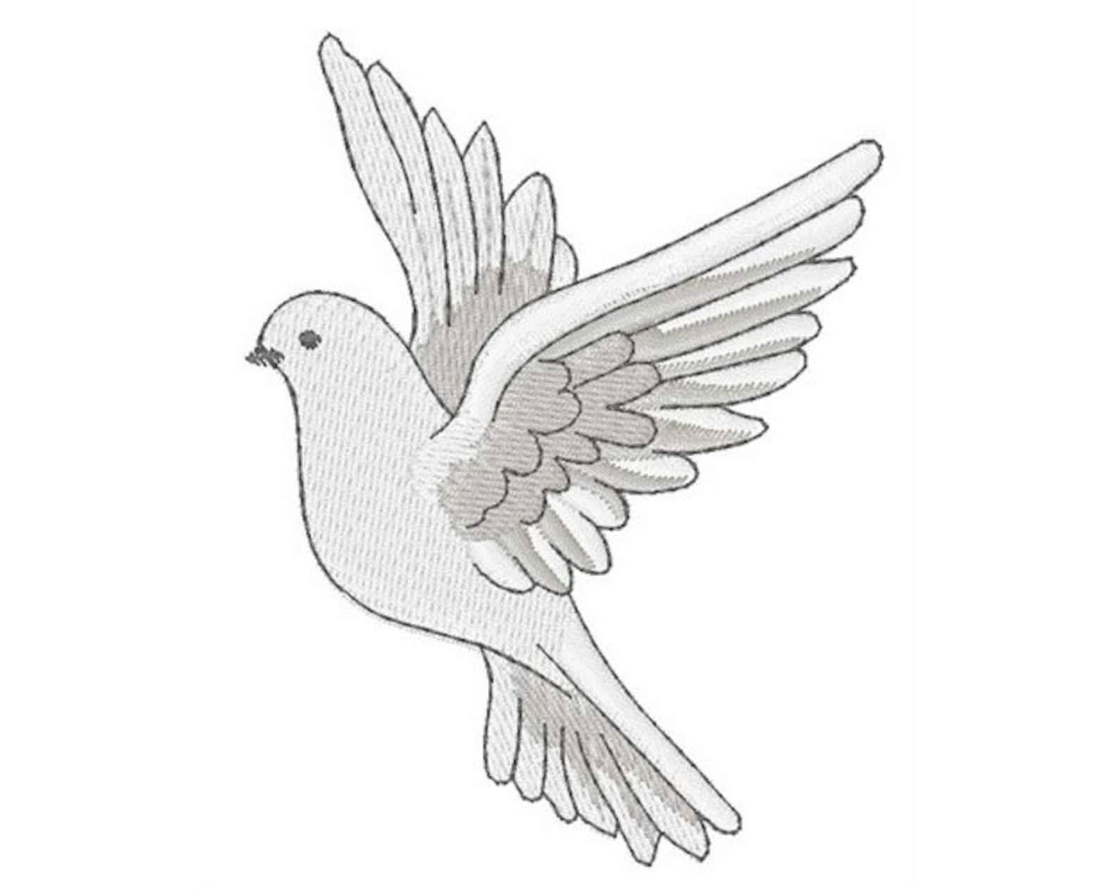 Dove Machine Embroidery Design - Etsy