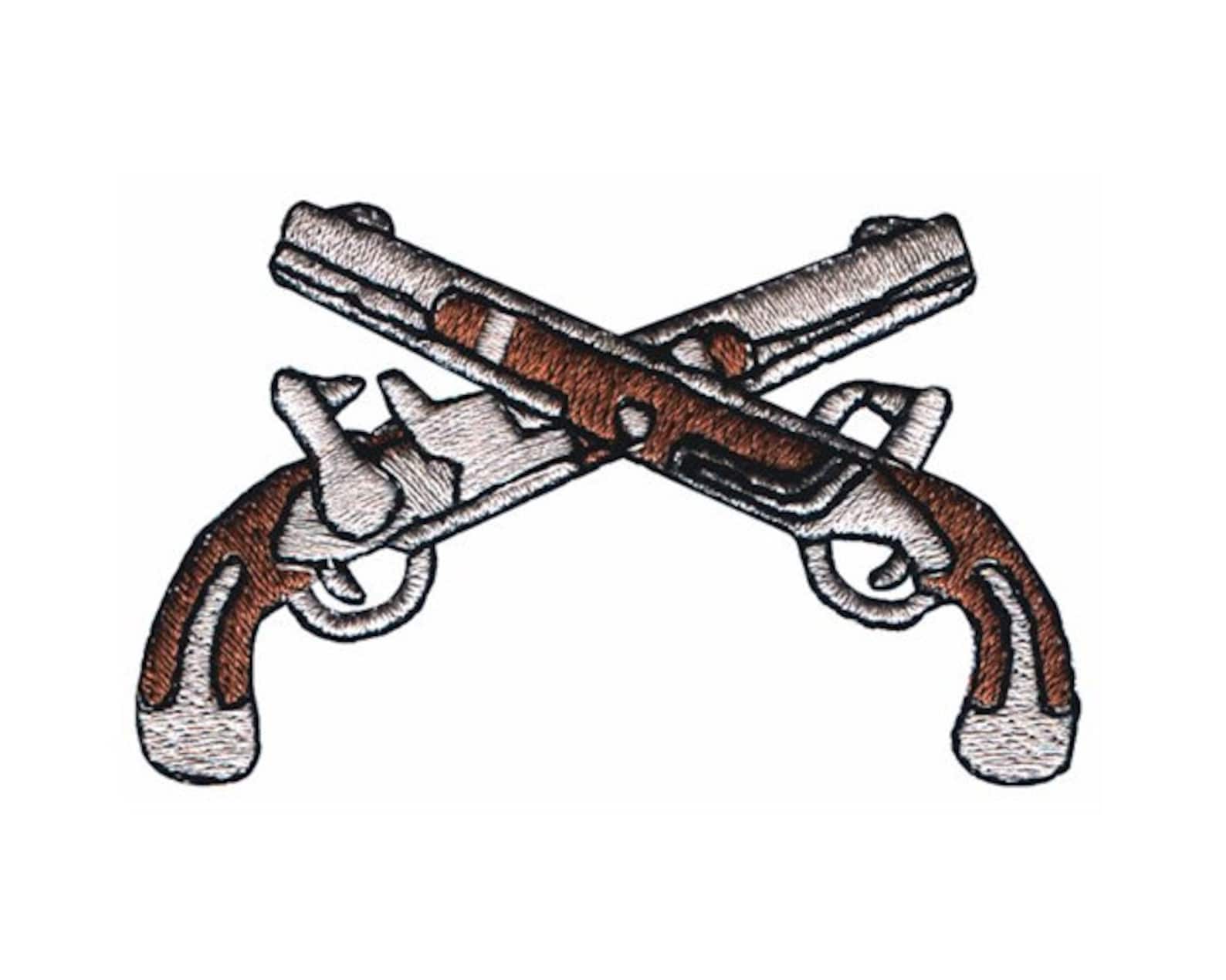 Crossed Pistols Machine Embroidery Design - Etsy