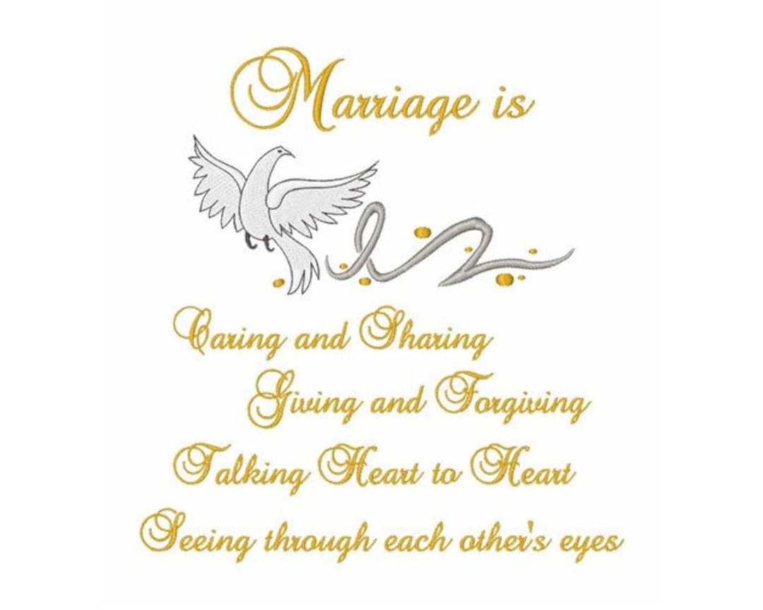 Marriage is - Machine Embroidery Design - Etsy