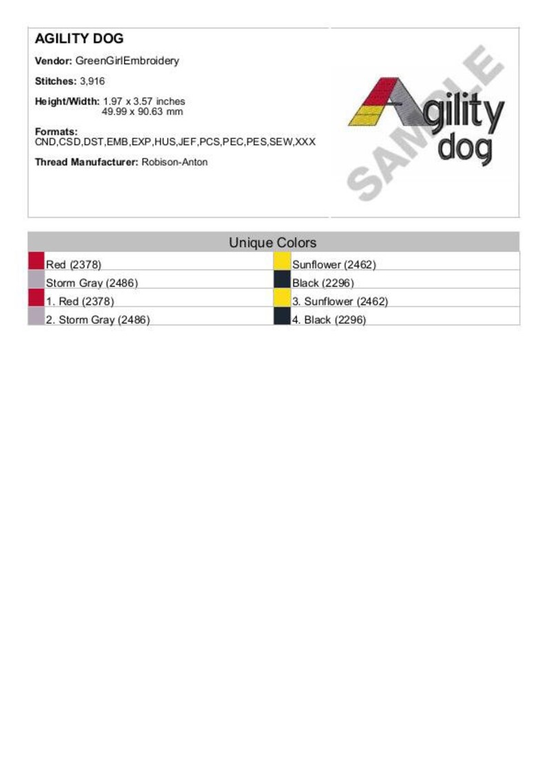 Agility Dog - Machine Embroidery Design - Etsy