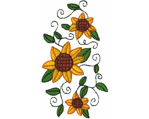 Sunflowers Machine Embroidery Design - Etsy