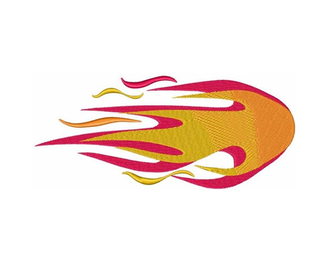 Large Flames - Machine Embroidery Design - Etsy