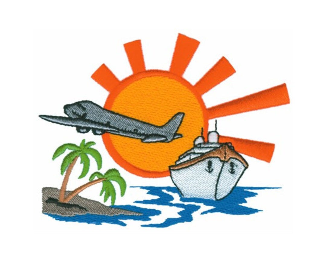 Travel - Machine Embroidery Design - Etsy
