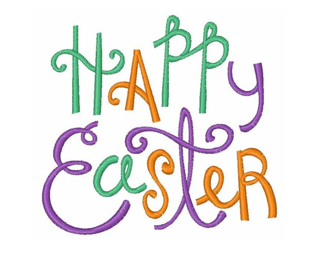 Happy Easter Machine Embroidery Design - Etsy