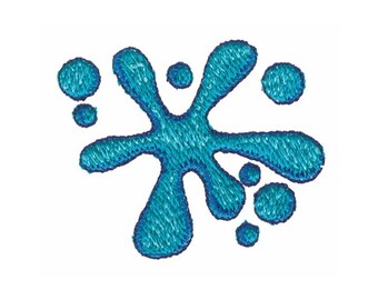 Water Drop Splash Embroidery Design, Machine Embroidery, Brother PES ...