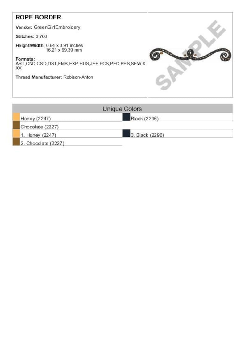Rope Border Machine Embroidery Design - Etsy