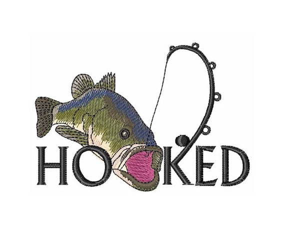 Hooked Machine Embroidery Design - Etsy