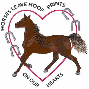 Hoof Prints on Our Hearts Machine Embroidery Design - Etsy