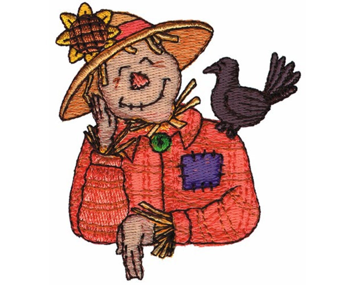 Scarecrow Machine Embroidery Design - Etsy