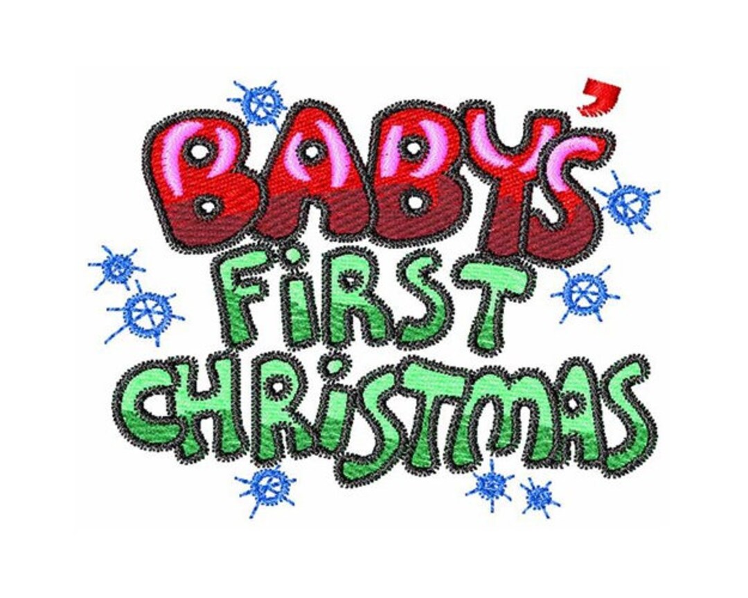 Babys First Christmas - Machine Embroidery Design - Etsy