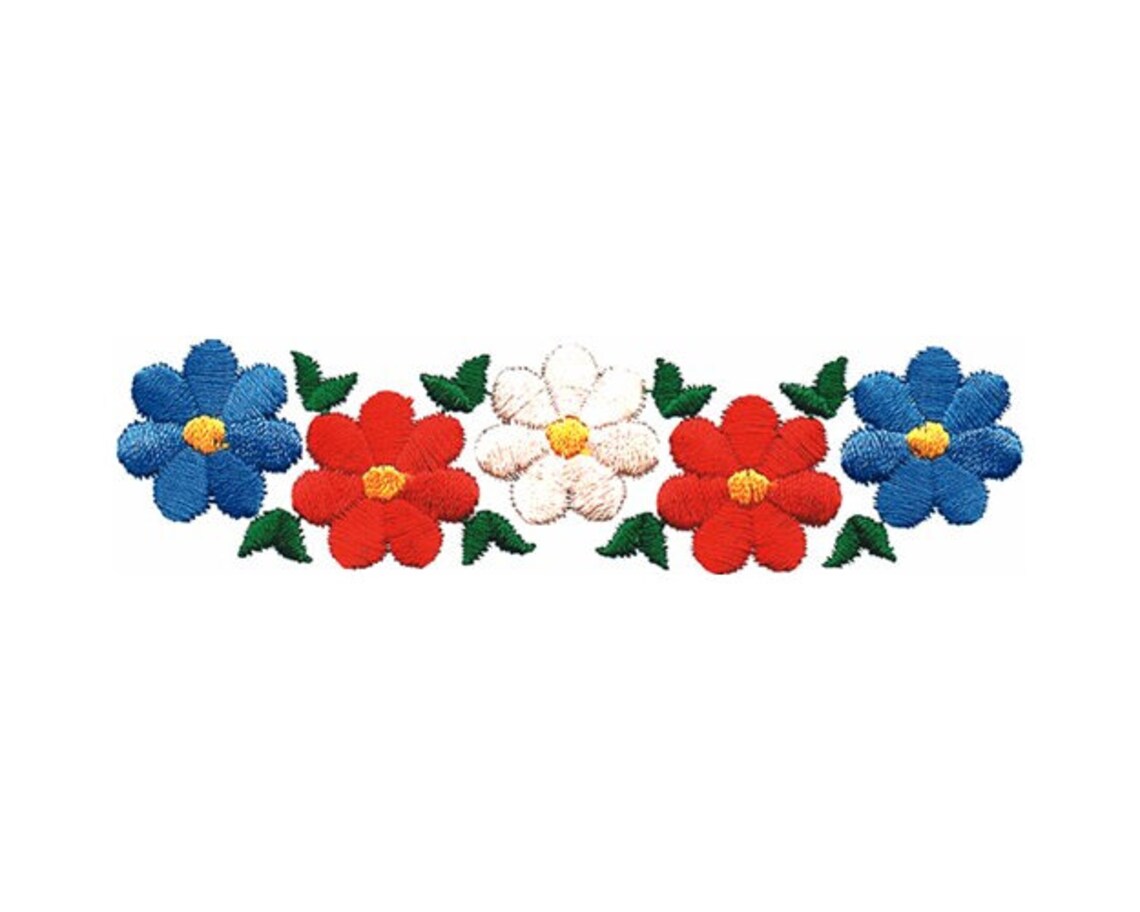 Flower Border Machine Embroidery Design - Etsy